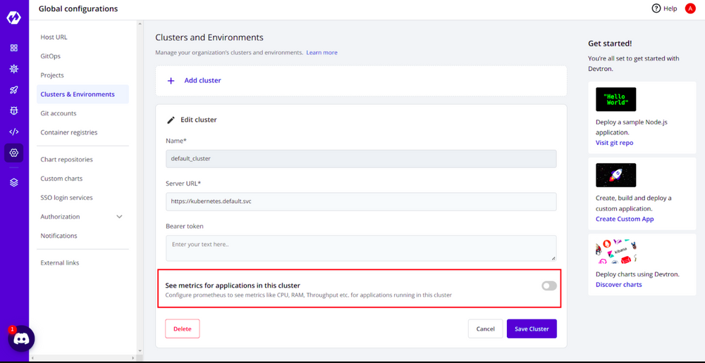 Observablity with Devtron
