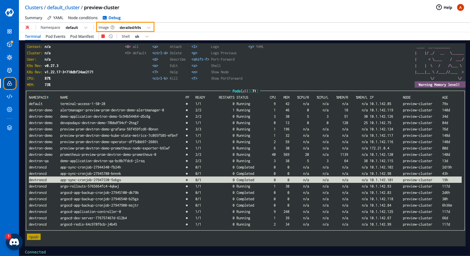 Managing Kubernetes Clusters with Cluster Terminal Access